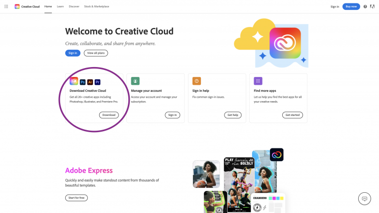 Sign in to Adobe Creative Cloud | DGC Student Portal